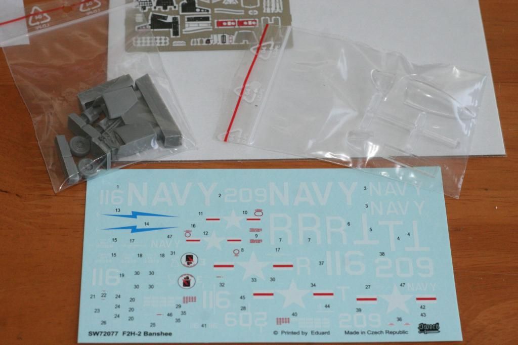 Hasegawa F9F-2 and Sword F2H-2 Banshee in 1/72 - Korean War Group Build ...