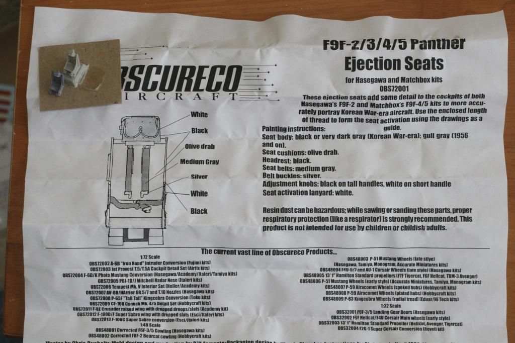 Hasegawa F9F-2 and Sword F2H-2 Banshee in 1/72 - Korean War Group Build ...